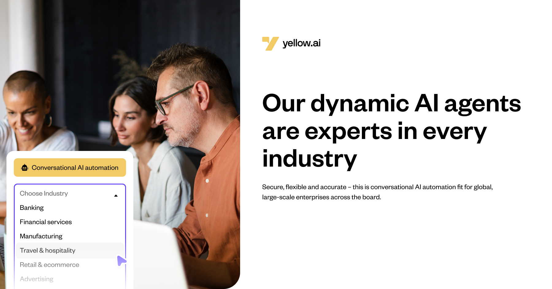 Conversational AI automation for all industries - Yellow.ai