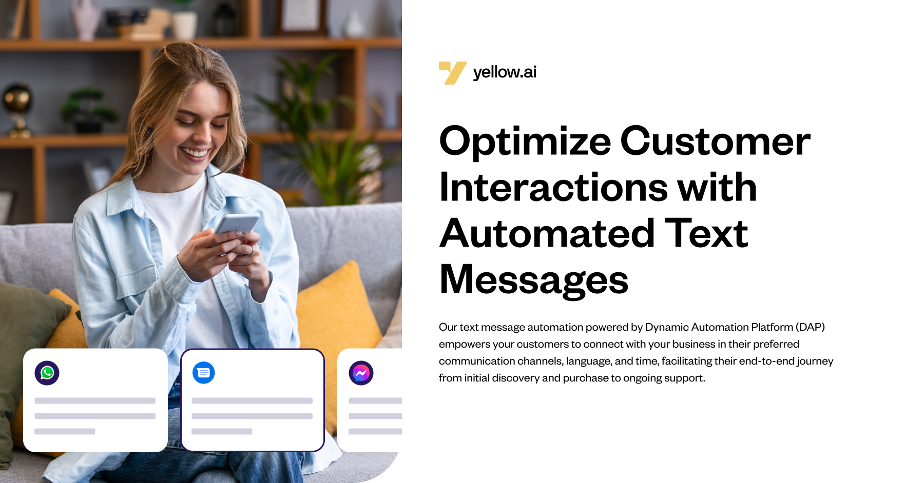 Text-Based Automated Customer Support | Yellow.ai