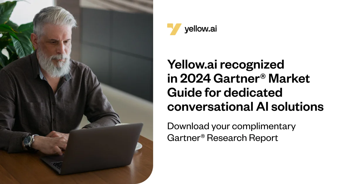 Yellow.ai recognized in 2024 Gartner® Market Guide